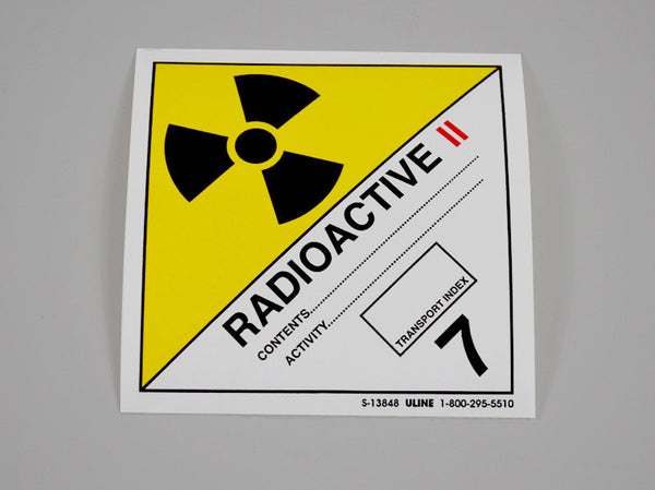 Yellow II Transport Label Blank | HMA Lab Supply